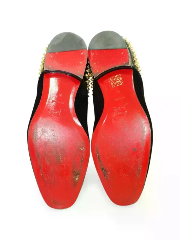 CHRISTIAN LOUBOUTIN Suede Embellished Tassel Loafers