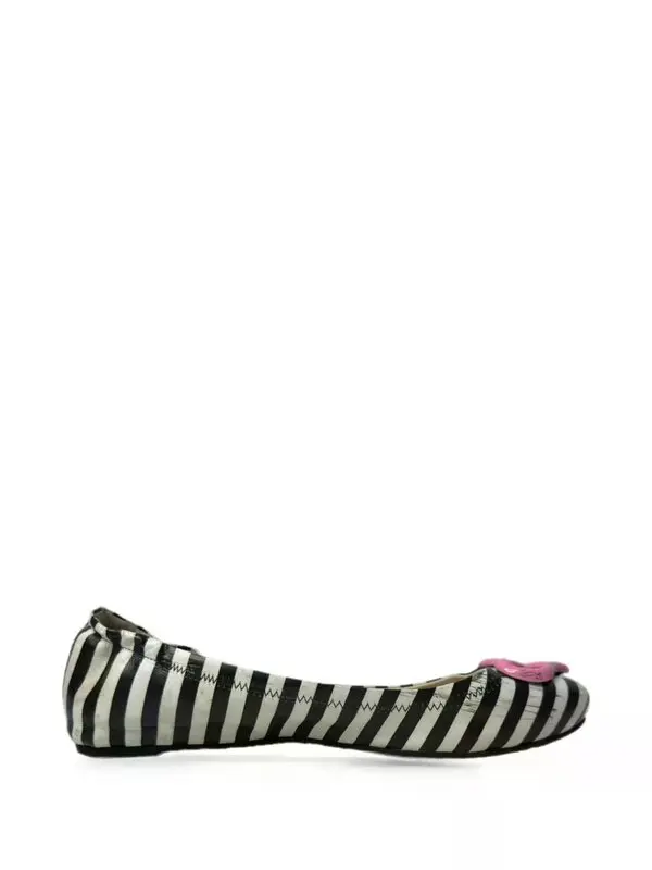 SOPHIA WEBSTER Miami Striped Leather Ballet Flats - Multicolour