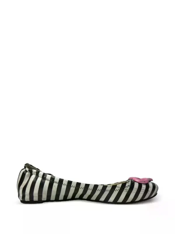 SOPHIA WEBSTER Miami Striped Leather Ballet Flats - Multicolour