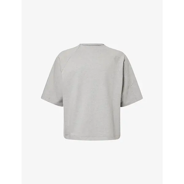 SEVENTH Boxy-fit Dropped-shoulder Cotton T-shirt - Cloud