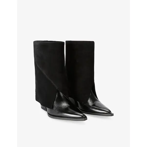 Steve Madden Mccoy Leather And Suede Knee-high Boots