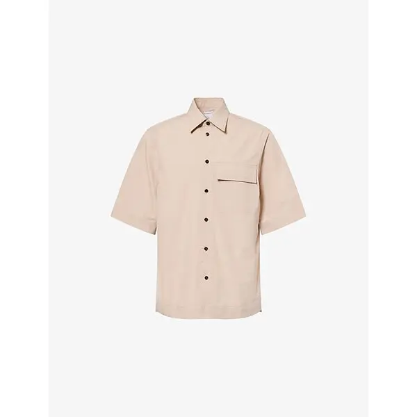 Bottega Veneta Classic Collar Cotton Shirt - Stucco