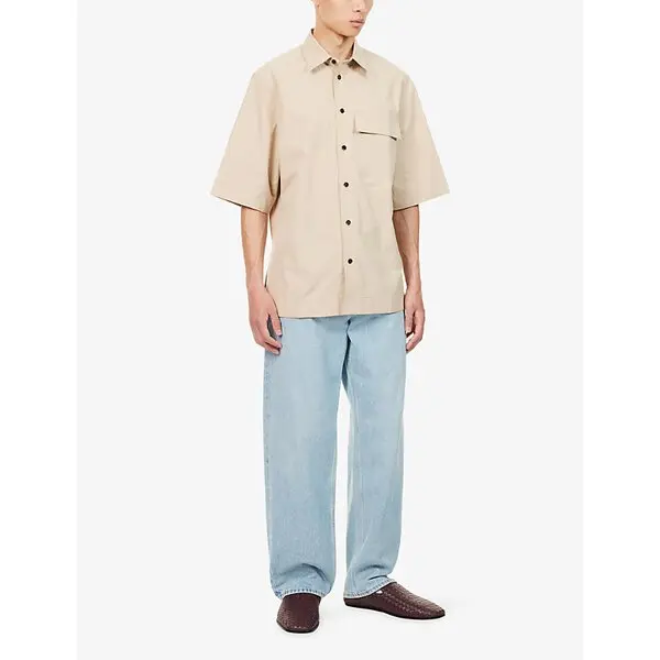 Bottega Veneta Classic Collar Cotton Shirt - Stucco