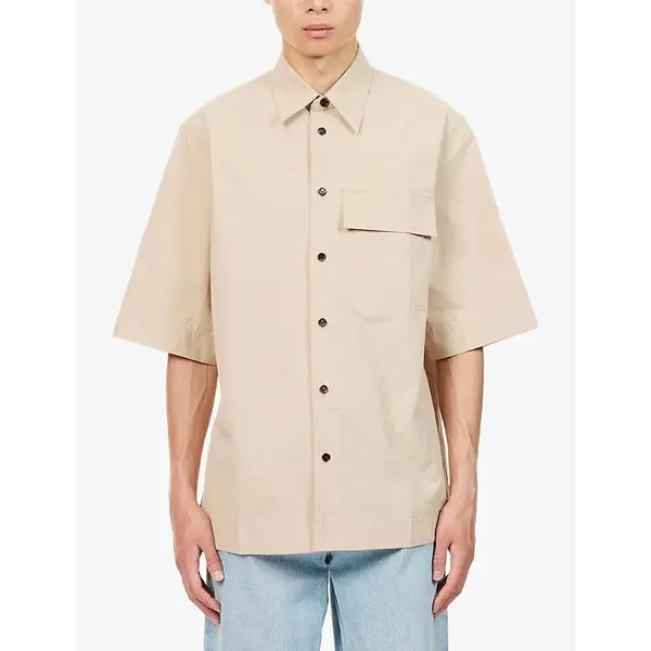 Bottega Veneta Classic Collar Cotton Shirt - Stucco