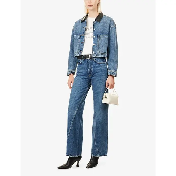 ANINE BING Brie Wide-leg Denim Jeans
