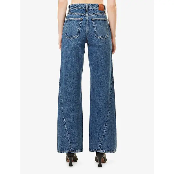 ANINE BING Brie Wide-leg Denim Jeans