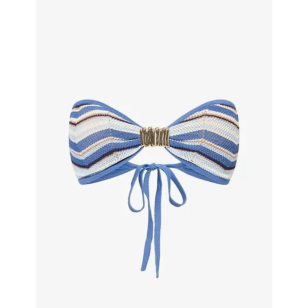 Devon Windsor Samira Bandeau Knitted Bikini Top - Marina