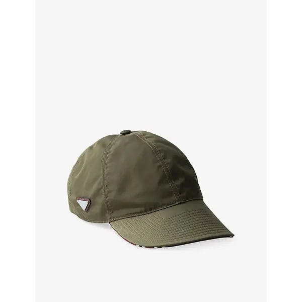 Prada Triangle-logo Re-nylon Baseball Cap - Green