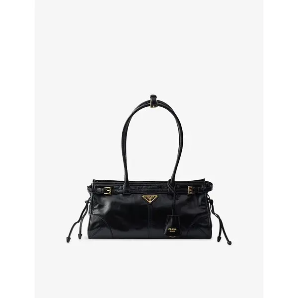 Prada Bonnie Medium Leather Handbag - Black