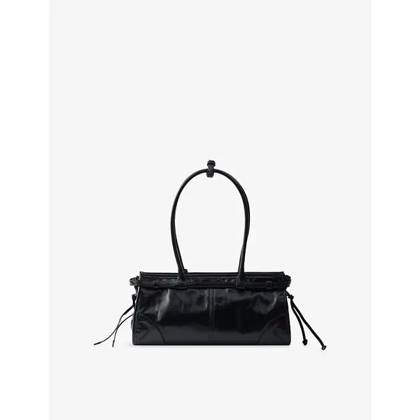 Prada Bonnie Medium Leather Handbag - Black