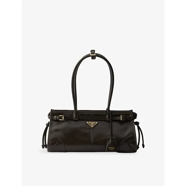 Prada Bonnie Medium Leather Handbag - Green