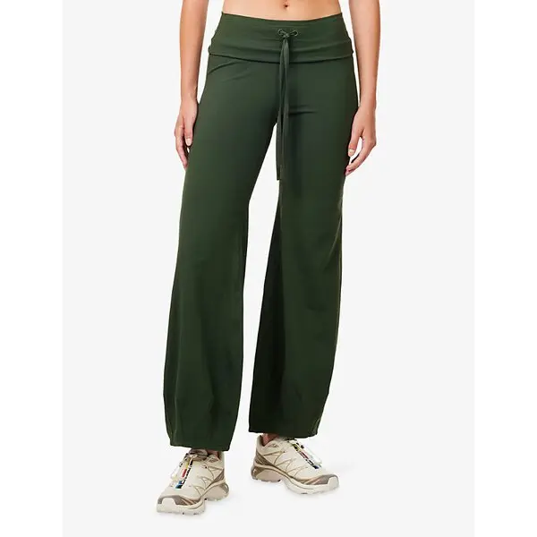 Free People Quick Step Bubble-leg Stretch-jersey Trousers