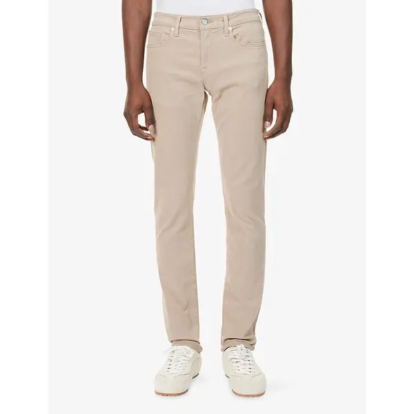 FRAME L'homme Slim Stretch-denim Jeans - Dusty Beige