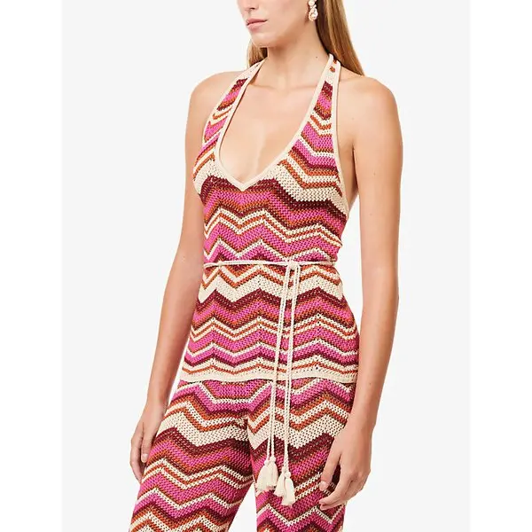 Devon Windsor Carina Halter-neck Knitted Top
