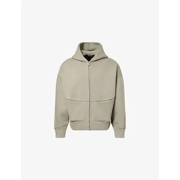 SEVENTH V2 Panelled Cotton-blend Hoodie - Ash Sage