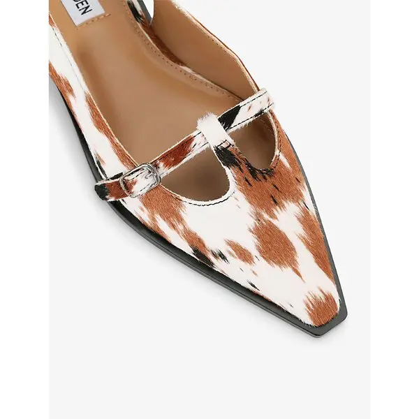 Steve Madden Synergy Pony-hair Leather Sling-back Flats - Brown/oth