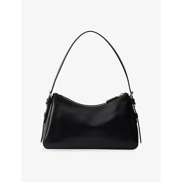 Prada Aimée Medium Leather Shoulder Bag - Black