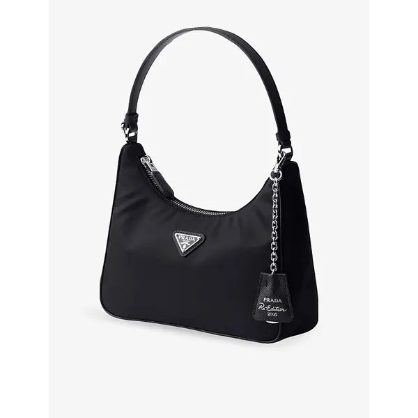 Prada Re-edition 2005 Re-nylon And Saffiano Leather Mini Bag - Black