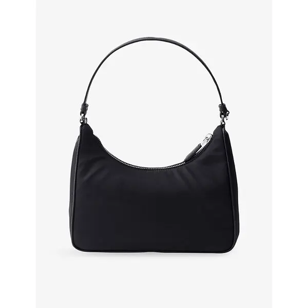 Prada Re-edition 2005 Re-nylon And Saffiano Leather Mini Bag - Black