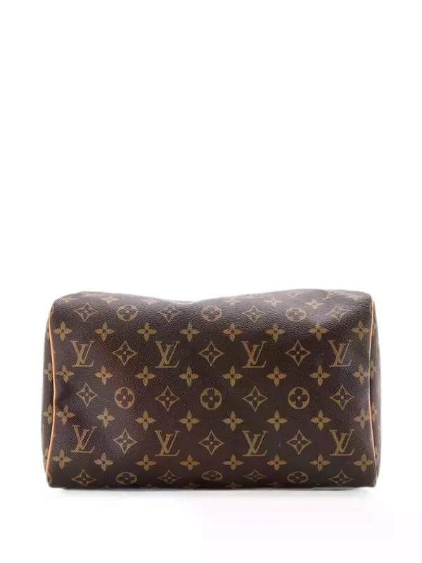 LOUIS VUITTON Speedy Handbag Monogram Canvas 30 Satchel - Brown