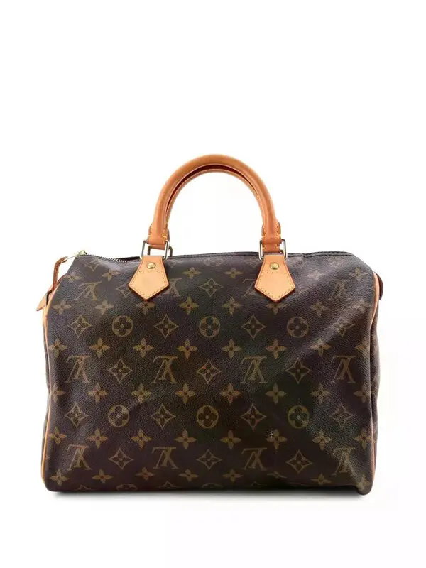 LOUIS VUITTON Speedy Handbag Monogram Canvas 30 Satchel - Brown