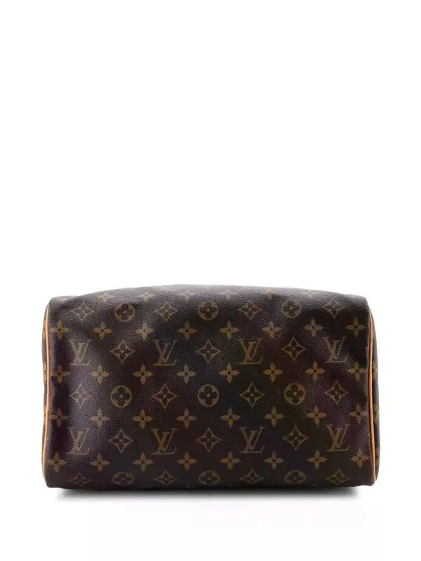 LOUIS VUITTON Speedy Handbag Monogram Canvas 30 Satchel - Brown
