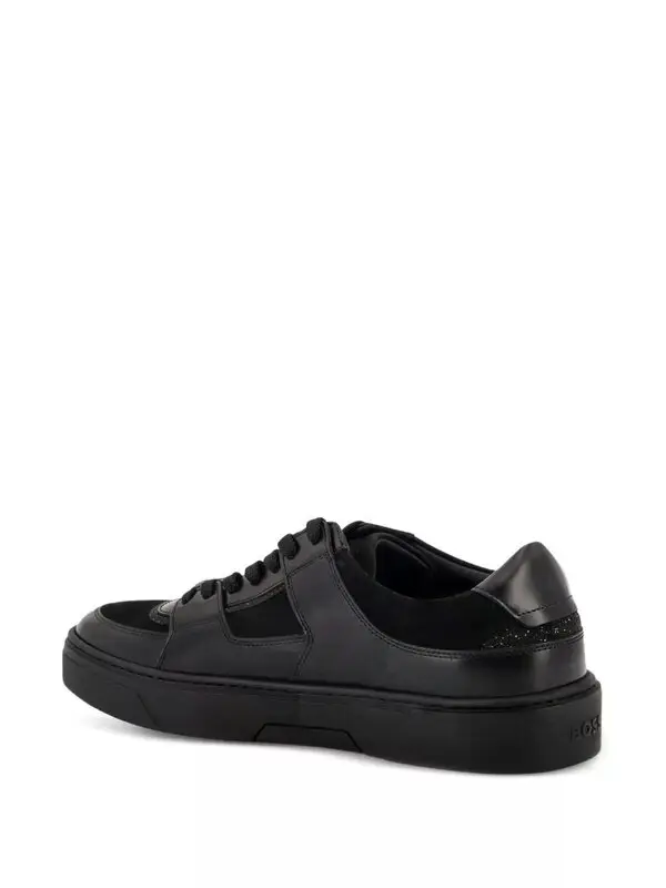BOSS Rhinestone-embellished Leather Sneakers