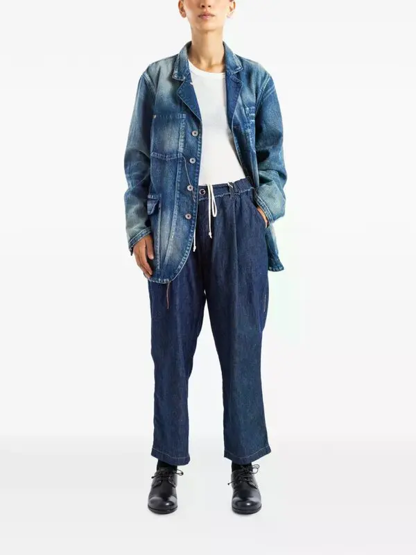 COTTLE Gurkha Pleated Drawstring-waist Jeans