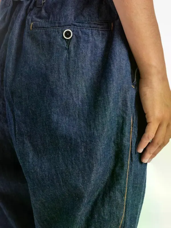 COTTLE Gurkha Pleated Drawstring-waist Jeans