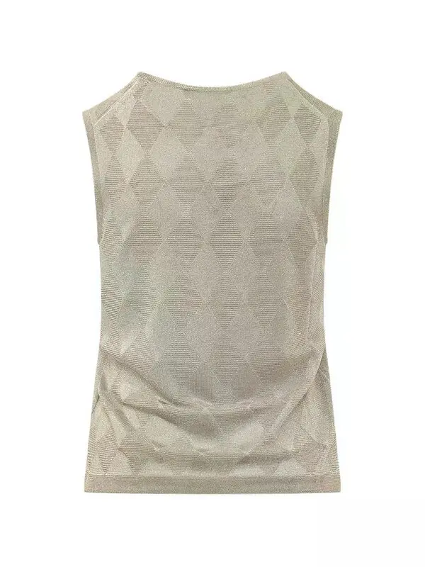 GRAN SASSO Argyle-pattern Knit Top