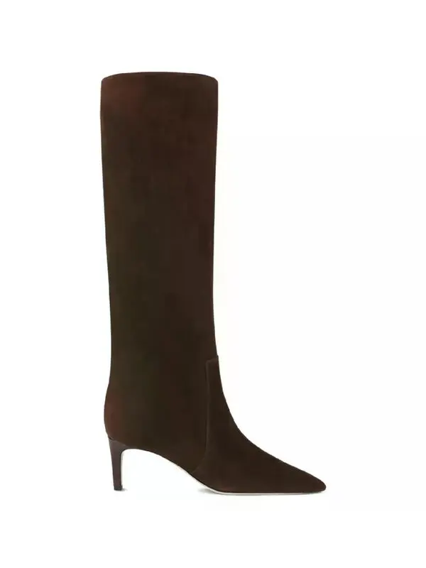 Paris Texas Pointed Suede Boots - Brown