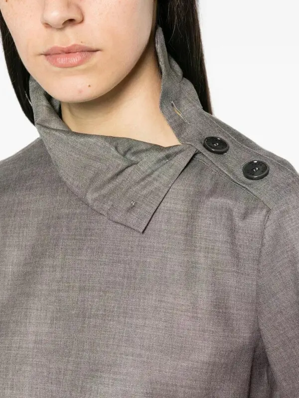 Patrizia Pepe Button-detail High-neck Blouse