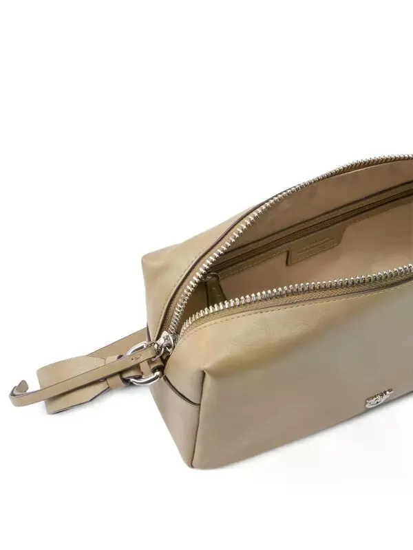 Pinko Love Birds Leather Shoulder Bag - Neutrals