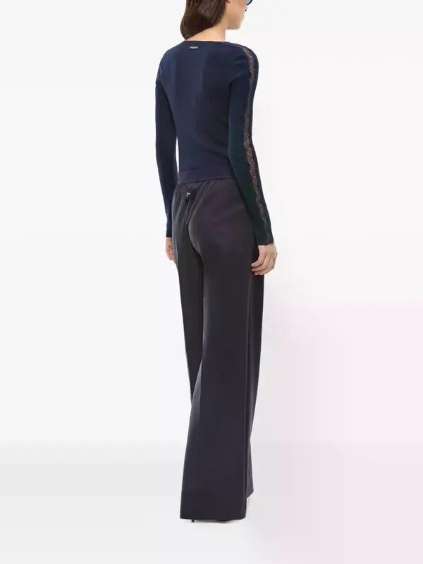 Pinko Ribbed Sweater With Lace