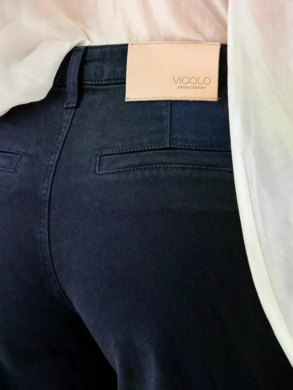 VICOLO Button-fastening Wide-leg Jeans