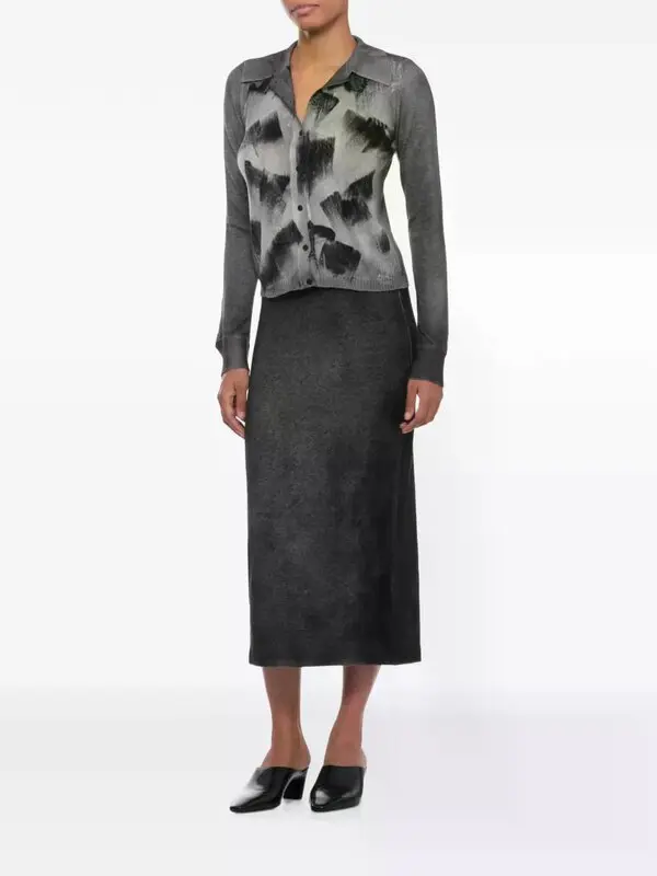 Avant Toi Fine-knit Midi Skirt