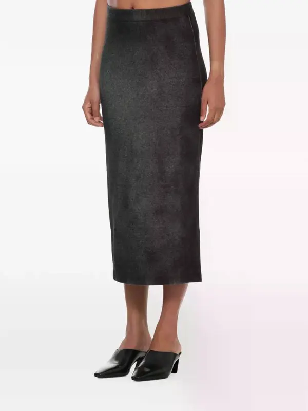 Avant Toi Fine-knit Midi Skirt