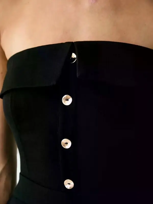 MORGAN Pnoemi Strapless Button-up Jumpsuit