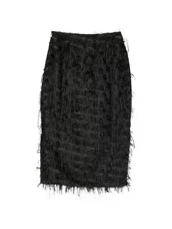 Patrizia Pepe Fringe Detail Midi Skirt