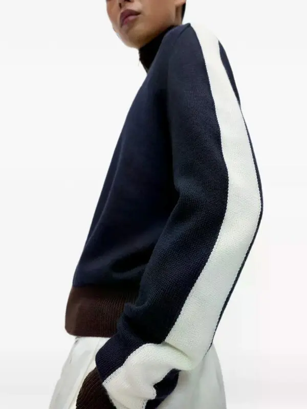 CORDERA Zip-up Colour-block Cardigan