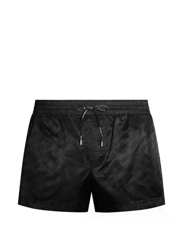 Dolce & Gabbana Jacquard Logo Swim Boxers - Black