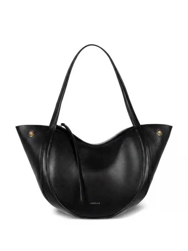 WANDLER Lin Mini Calf Leather Tote Bag - Black