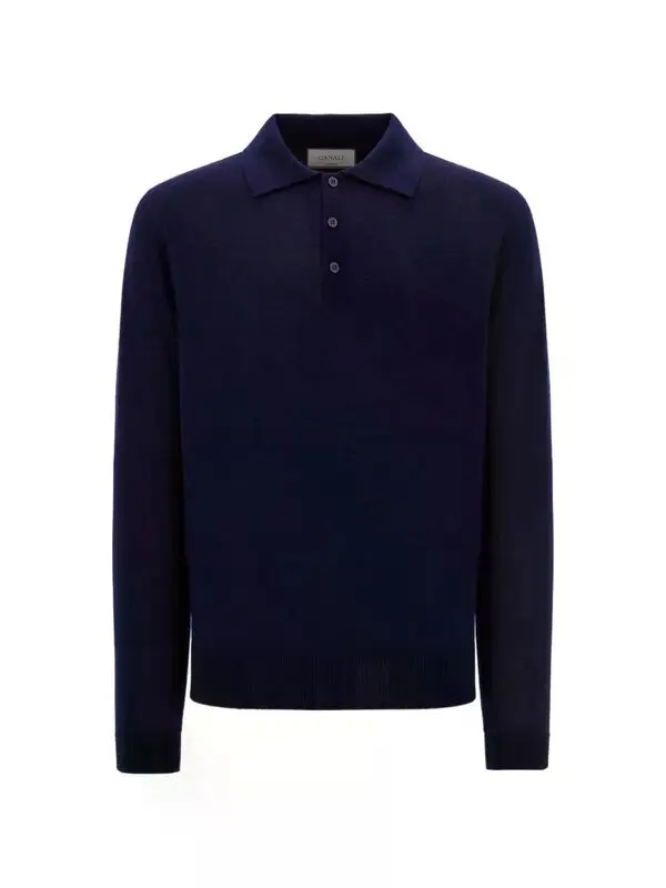Canali Merino Wool Polo Sweater