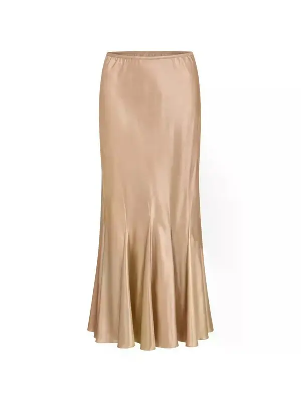 Fabiana Filippi Satin-finish Flared Skirt - Neutrals