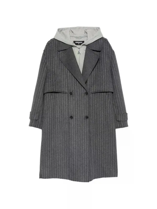 Patrizia Pepe Pinstripe Double-breasted Coat - Grey