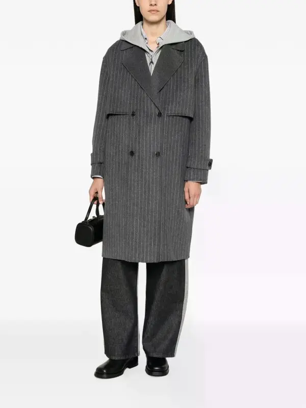 Patrizia Pepe Pinstripe Double-breasted Coat