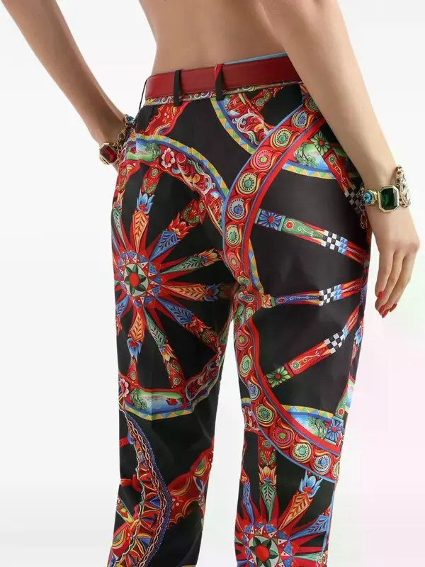 Dolce & Gabbana Carretto Print Poplin Trousers