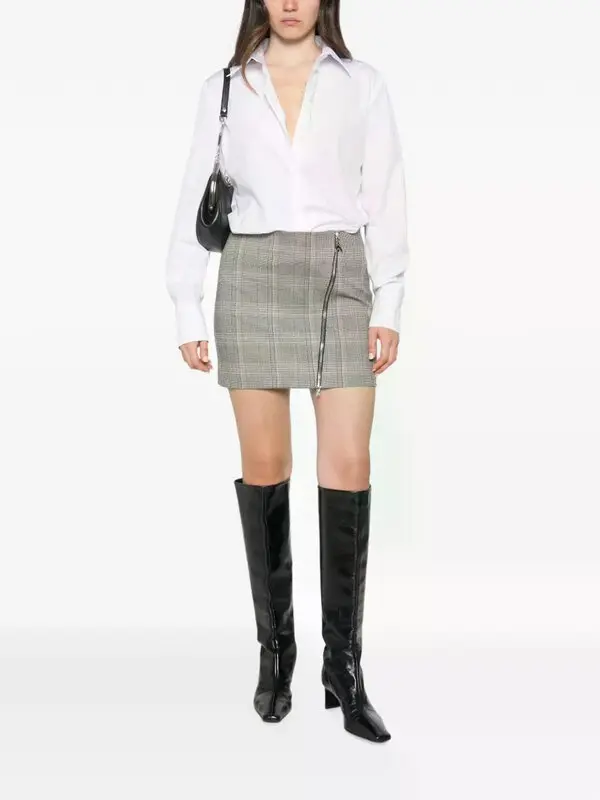 Patrizia Pepe Check-pattern Zip-detail Dress