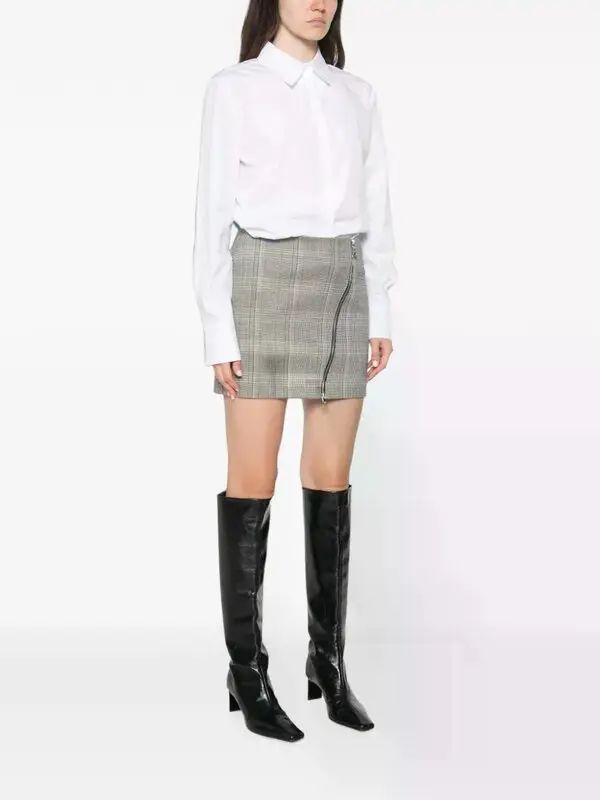 Patrizia Pepe Check-pattern Zip-detail Dress