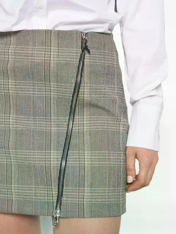 Patrizia Pepe Check-pattern Zip-detail Dress